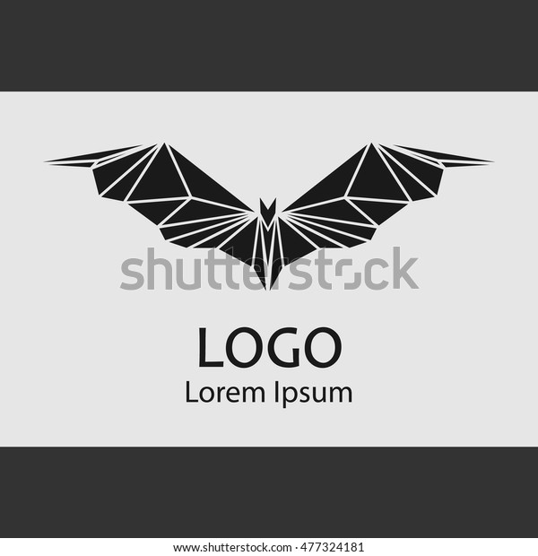Logo Bat Icon Bat Symbol Bats Stock Vector (Royalty Free) 477324181 ...