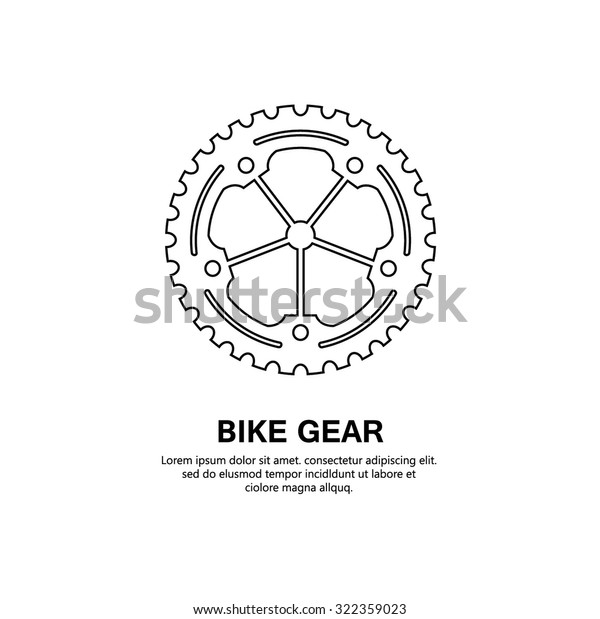 Logo Bike Gear Vector Stock Vector (Royalty Free) 322359023 | Shutterstock