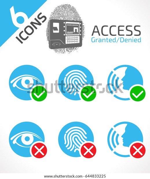 Logo Biometric Id Authentication Stock Vector (Royalty Free) 644833225