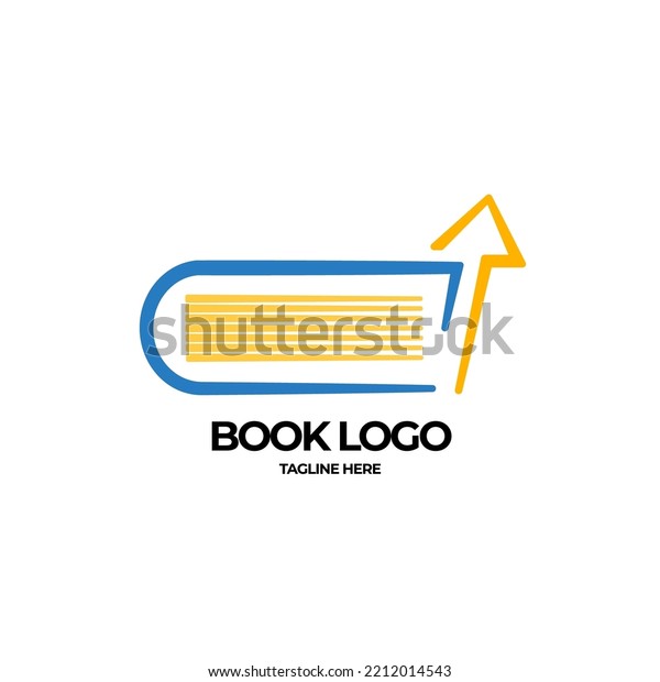 Logo Book Design Template Arrow Vector Stock Vector (Royalty Free ...