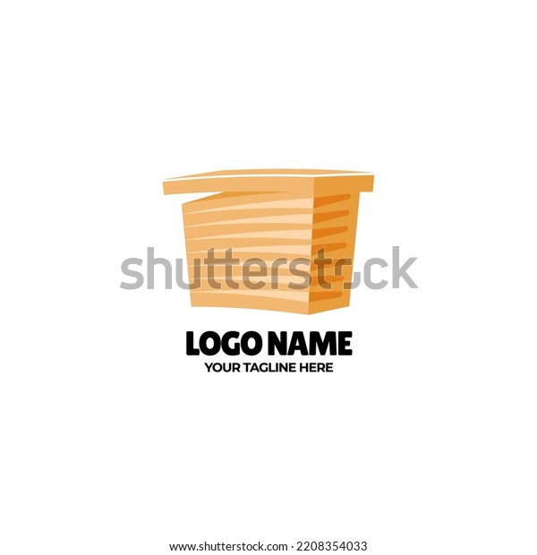 Logo Box Design Flat Cartoon Style Stock Vector (Royalty Free ...