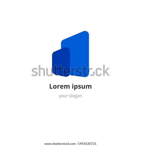 Logo Building Blue Color: เวกเตอร์สต็อก (ปลอดค่าลิขสิทธิ์) 1492630721 ...