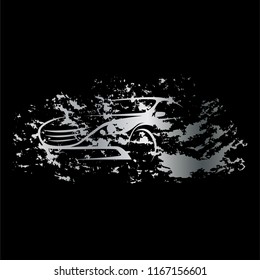 Logo Car Motion On Black Background Stock Vector (Royalty Free ...