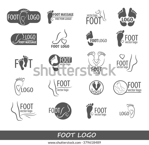 Logo Center Healthy Feet Human Footprint Stock Vector (Royalty Free ...