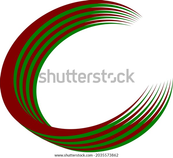 Logo Circle Torn Red Green Stock Vector (Royalty Free) 2035573862 ...