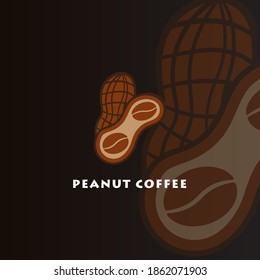 Logo Coffee Bean Double Meaning Peanut Stock Vector (Royalty Free ...