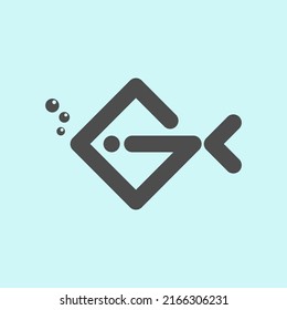 Logo Combination Letter G Fish Stock Vector (Royalty Free) 2166306231 ...