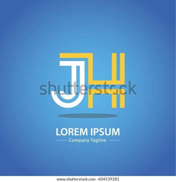Logo Combinations Letter J H Stock Vector (Royalty Free) 604539281 ...