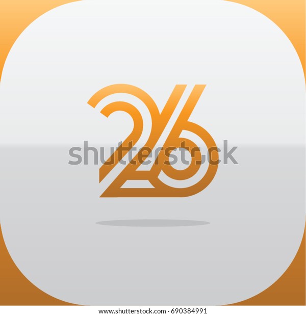Logo Combinations Number 2 6 Stock Vector (Royalty Free) 690384991 ...