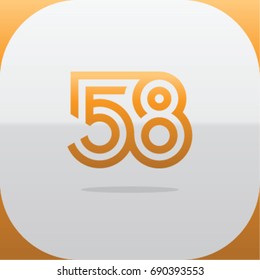 Logo Combinations Number 5 8 Stock Vector (Royalty Free) 690393553 ...