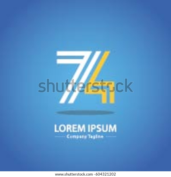Logo Combinations Number 7 4 Stock Vector (Royalty Free) 604321202 ...