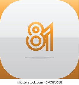 Logo Combinations Number 8 1 Stock Vector (Royalty Free) 690393688 ...