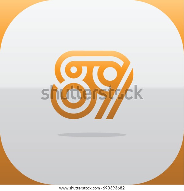 Logo Combinations Number 8 9 Stock Vector (Royalty Free) 690393682 ...