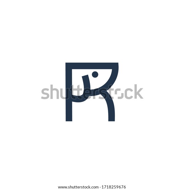 Logo Combines Letter R Into Dog Stock Vector (Royalty Free) 1718259676 ...