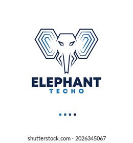 Logo Concept Elephant Illustration Suitable Technology Stock Vector ...