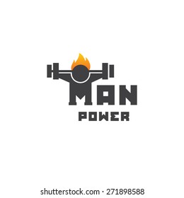 Logo Concept Man Power Stock Vector (Royalty Free) 271898588 | Shutterstock