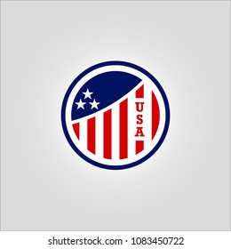 Logo Concept Usa Stock Vector (Royalty Free) 1083450722 | Shutterstock