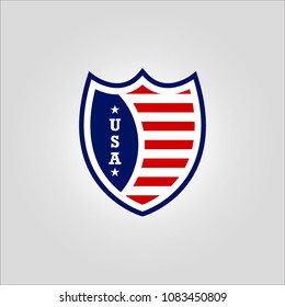 Logo Concept Usa Stock Vector (Royalty Free) 1083450809