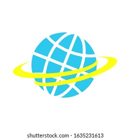 Logo Concept World Icon Yellow Abstract Stock Vector (Royalty Free ...