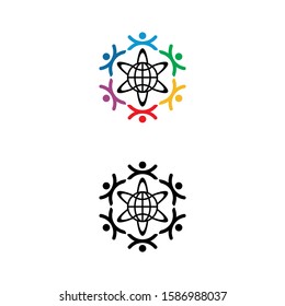 Logo Connecting People World Technology Stock Vector (Royalty Free ...