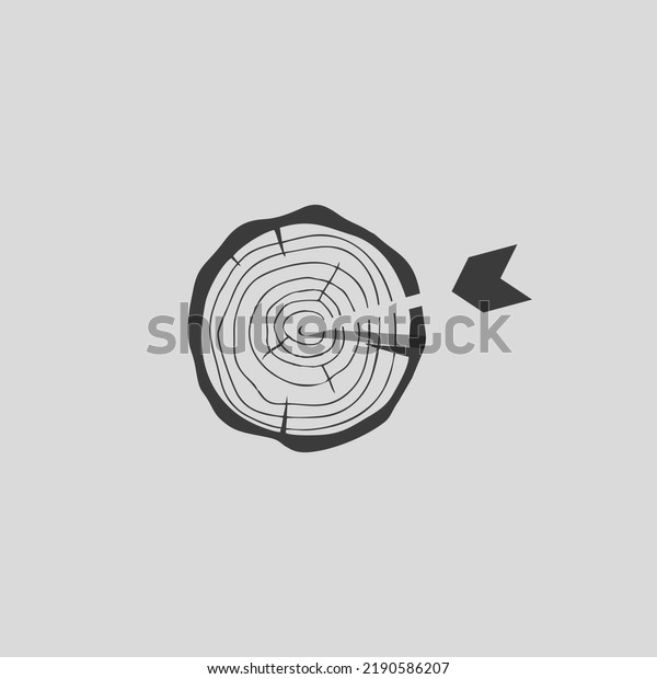 Logo Cross Section Forest Wood Arrow Stock Vector (Royalty Free ...