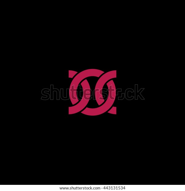 Logo Crossed Rings Chain Maroon Symbol Stock Vector (Royalty Free ...