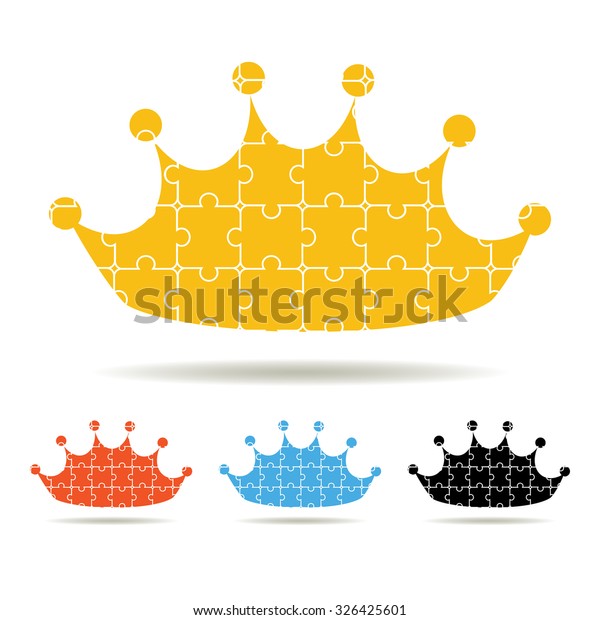 Logo Crown Puzzles Stock Vector (Royalty Free) 326425601 | Shutterstock
