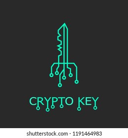 Logo Crypto Key Vector Illustration Stock Vector (Royalty Free ...