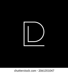 Logo D L Letters Line Art Stock Vector (Royalty Free) 2061351047 ...