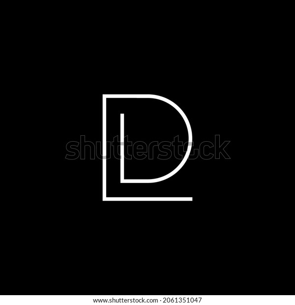 Logo D L Letters Line Art Stock Vector (Royalty Free) 2061351047 ...