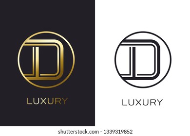 Logo D Monogram Gold Letter Seal Stock Vector (Royalty Free) 1339319852