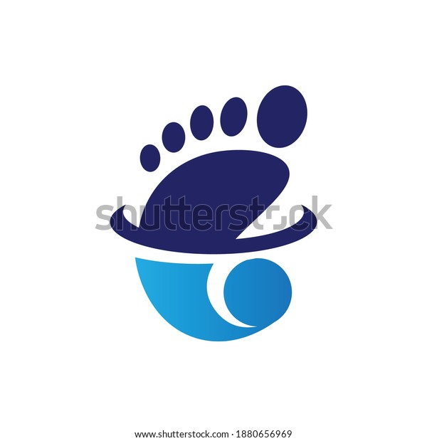 Logo Design Abstract Footprints Suitable Your Stock Vector (Royalty ...