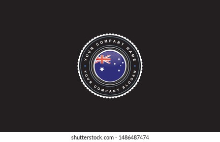 Logo Design Australia Flag Concept Circle Stock Vector (Royalty Free ...