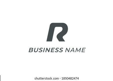 Logo Design Black Bold Letter R Stock Vector (Royalty Free) 1850482474 ...