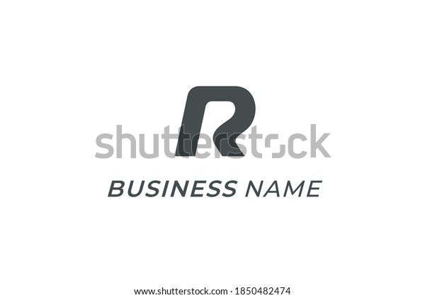 Logo Design Black Bold Letter R Stock Vector (Royalty Free) 1850482474 ...