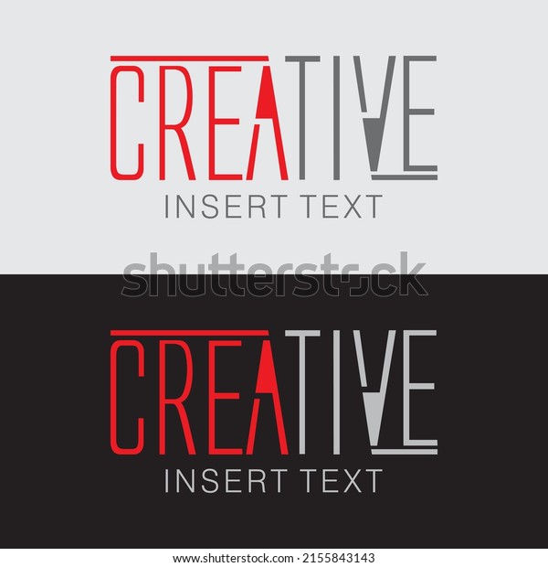 Logo Design Creative Word On Dark Stock Vector (Royalty Free ...