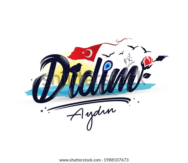 Logo Design Didim Aydin Text Stock Vector (Royalty Free) 1988107673 ...