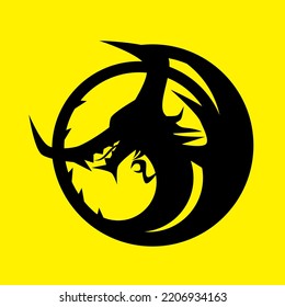 Logo Design Dragon Circular Style Can Stock Vector (Royalty Free ...