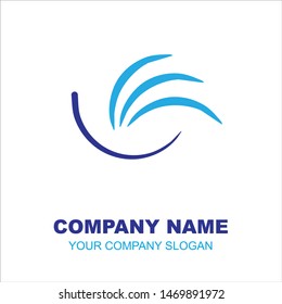 Logo Design Four Curved Lines Logo Stock Vector (Royalty Free ...