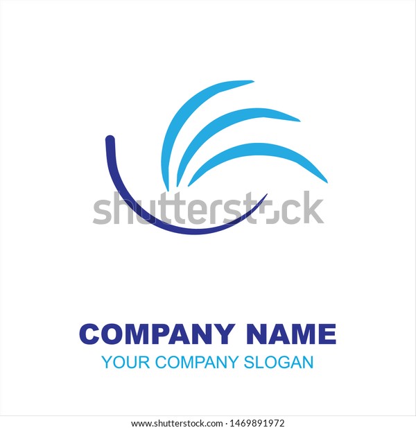 Logo Design Four Curved Lines Logo Stock Vector (Royalty Free ...