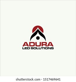 Logo Design Led Company Strong Modern Stock Vector (Royalty Free ...