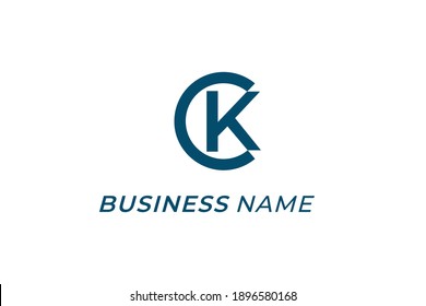 Logo Design Letter K Letter C Stock Vector (Royalty Free) 1896580168 ...