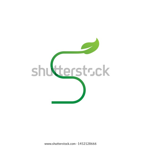 Logo Design Letter S Leaf Elements Stock Vector (Royalty Free) 1452128666