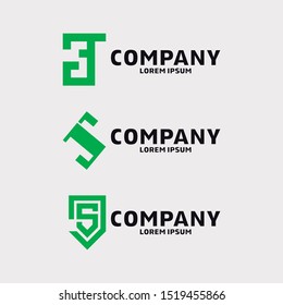 Logo Design Letters Js Green Brand: vector de stock (libre de regalías ...