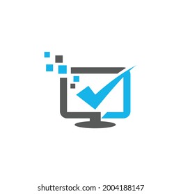 Logo Design Minimalist Computer Screen Television Stock Vector (Royalty ...