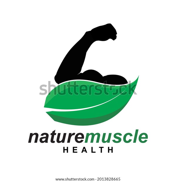 Logo Design Muscle Leaf Concept Stock Vector (Royalty Free) 2013828665 ...