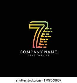 Logo Design Number 7 Technology Electronics Stock Vector (Royalty Free ...