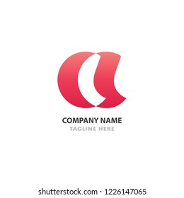 Logo Design Red Modern Concept Logotype Stock Vector (Royalty Free ...