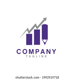 Logo Design Sales Chart Marked Arrow Stock Vector (Royalty Free ...