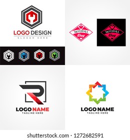 Logo Design Set Templates Stock Vector (Royalty Free) 1272682591 ...